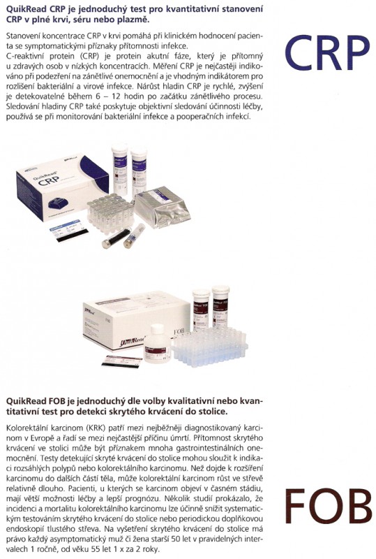Stanovení INR, CRP metodou POCT :: MUDr. Rudolf Vlček, Jana Vlčková